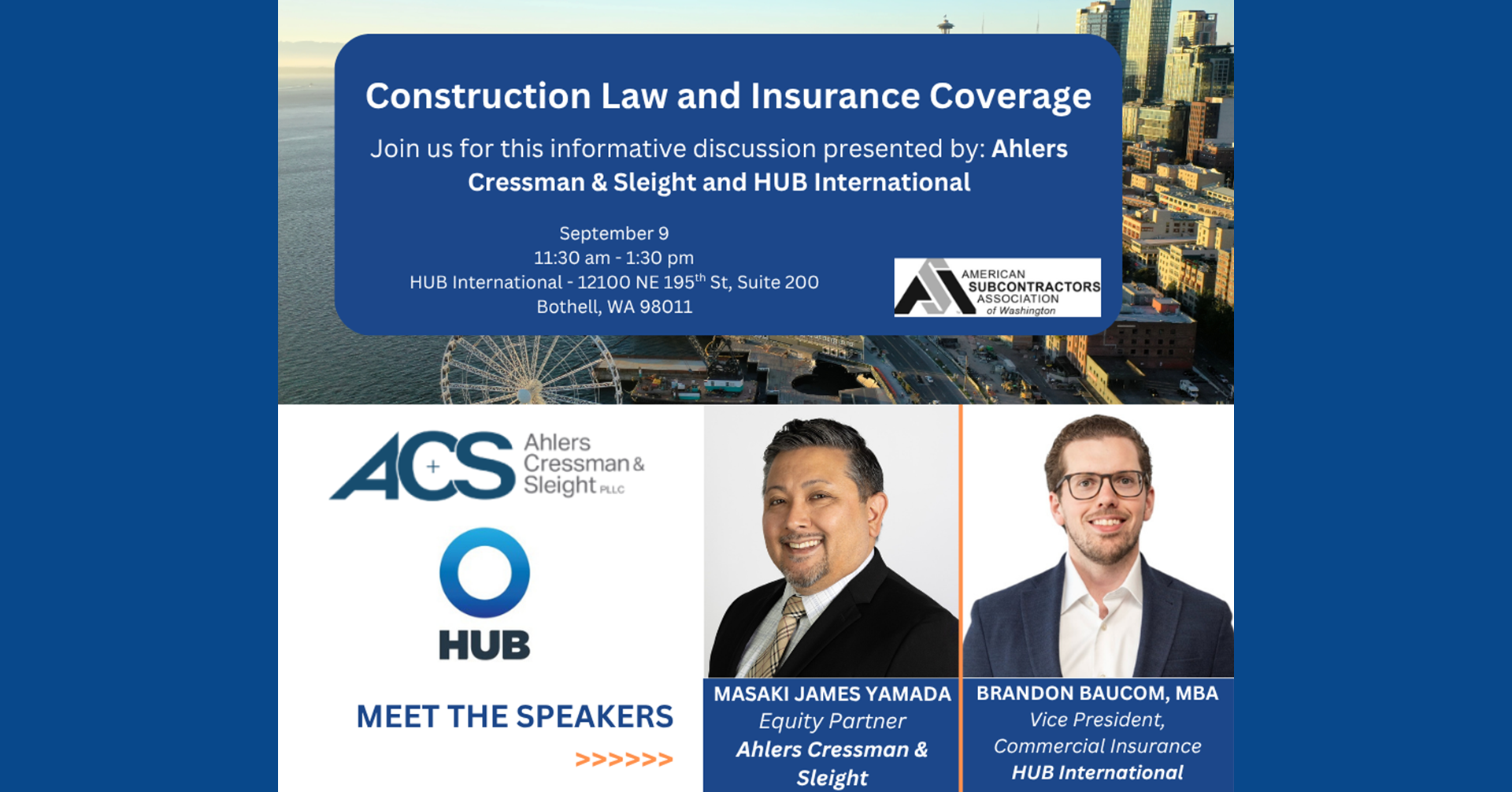 Calendar - American Subcontractors Association of Washington